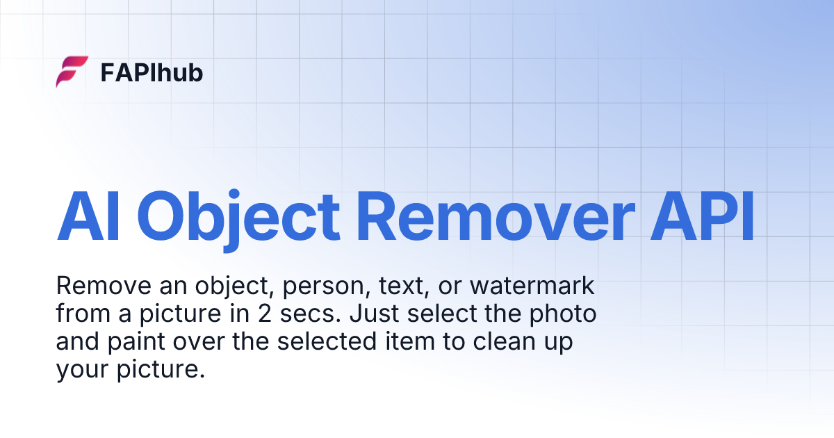 AI Object Remover API | FAPIhub